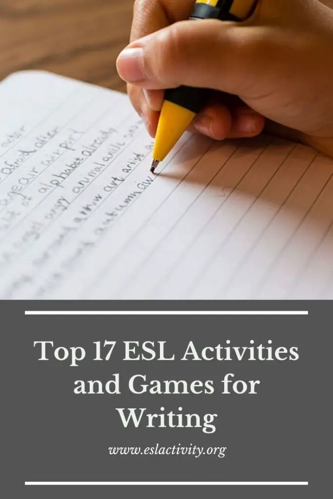 ESL Writing Exercises Games Activities Lesson Plans For All Ages